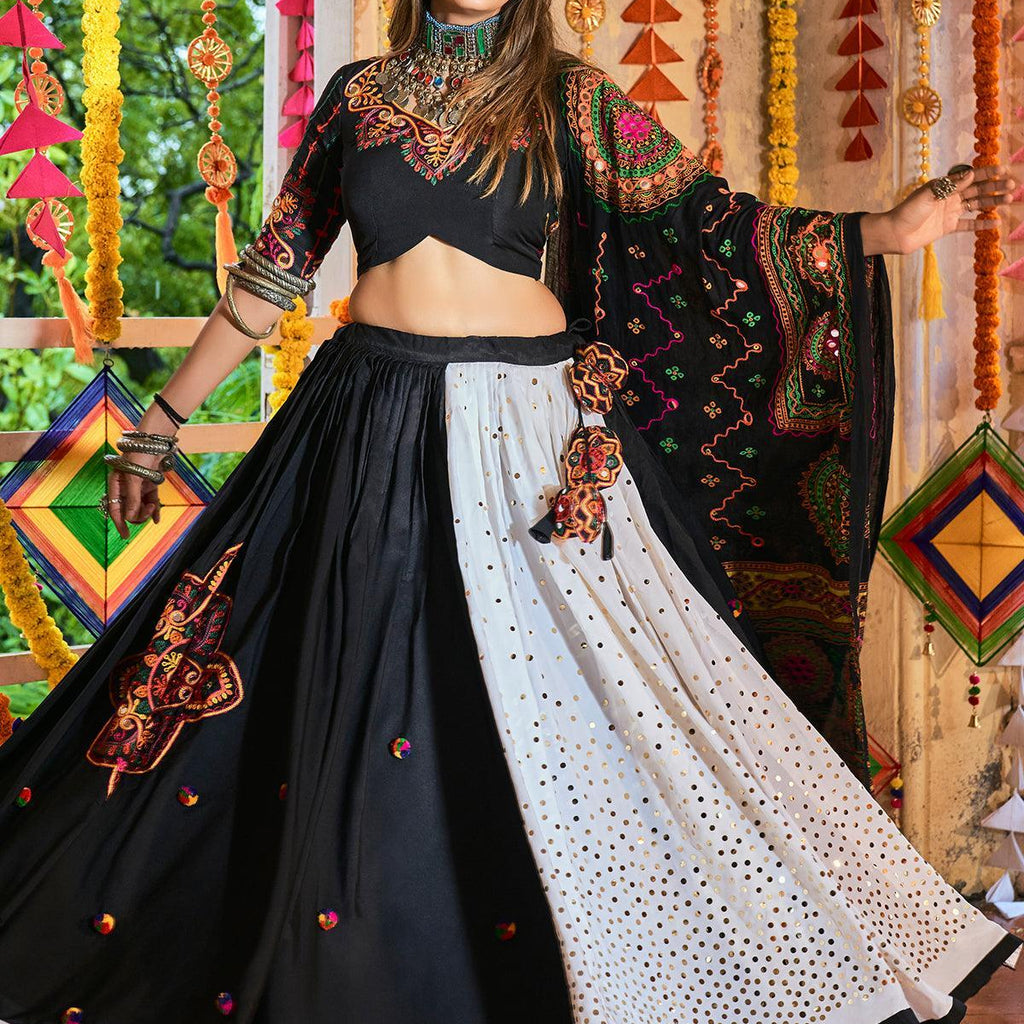 Black Navratri lehenga choli : 9 Night 9 Trendy Designs For 2024 - VJV ...